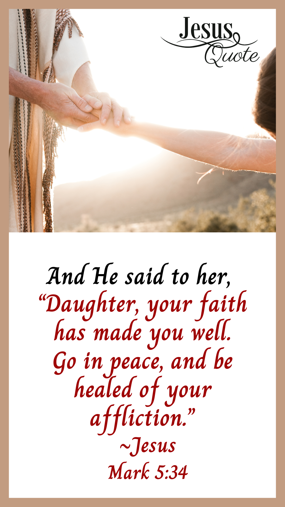 Jesus Quote Mark 5 34 Inspirational Expressions Jesus Quote Mark 5 34 Inspirational Expressions