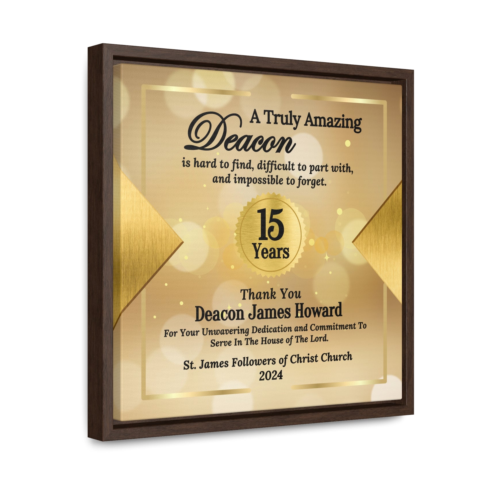 Custom Deacon Anniversary Framed Canvas - Amazing Deacon ...