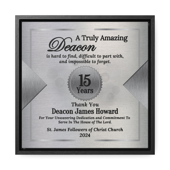 Custom Deacon Anniversary Framed Canvas Wall Art - Amazing Deacon ...