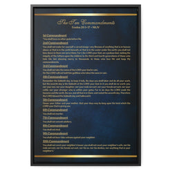 The Ten Commandments Wall Home Decor - Blue – Inspirational Expressions