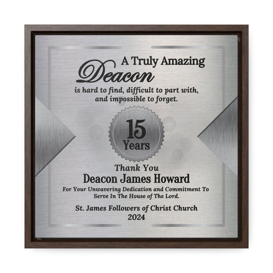 Custom Deacon Anniversary Framed Canvas Wall Art - Amazing Deacon ...