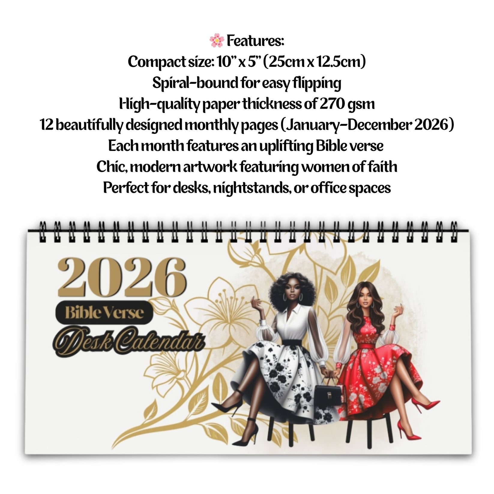 2026 Bible Verse Desk Calendar For Christian Women – Inspirational ...